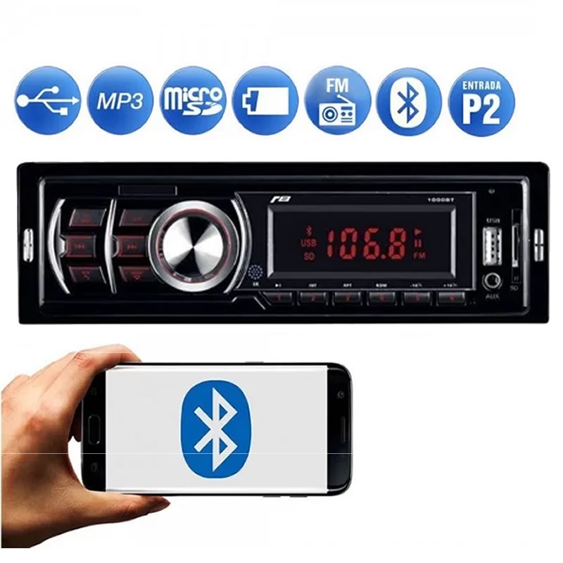 Radio Barato e Completo Com Controle USB Bluetooth FM SD AUX | Shopee ...