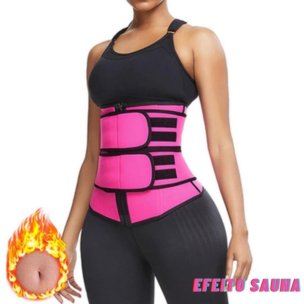 Cinta Modeladora Termica Emborrachada Efeito Sauna | Shopee Brasil