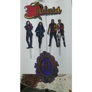 Topo/Topper de Bolo Infantil Descendentes Personalizado | Shopee Brasil