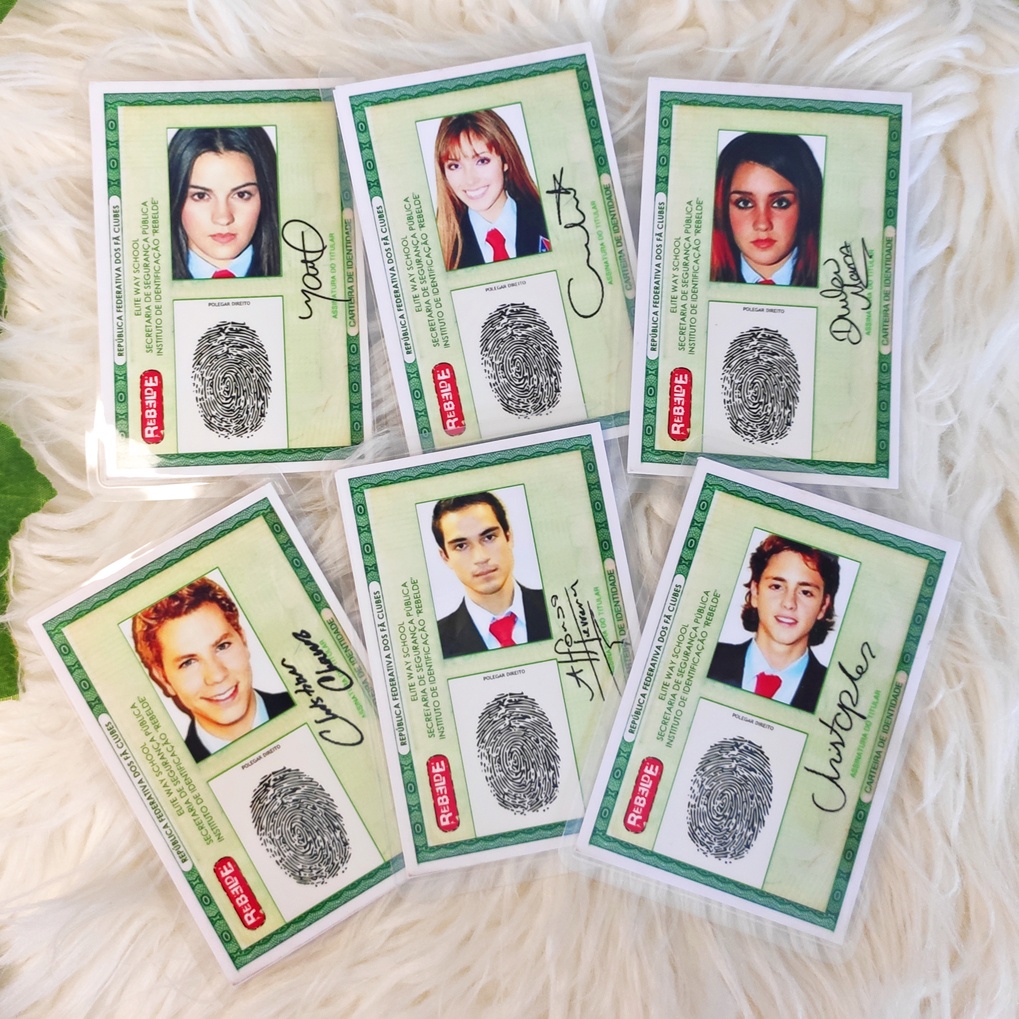 REBELDE / RBD - RG Identidade - carteirinha de fã com AUTOGRAFO ...