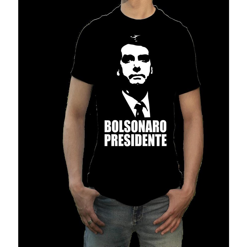 Camisa Bolsonaro Presidente em algodao Premium estampa Silk | Shopee Brasil