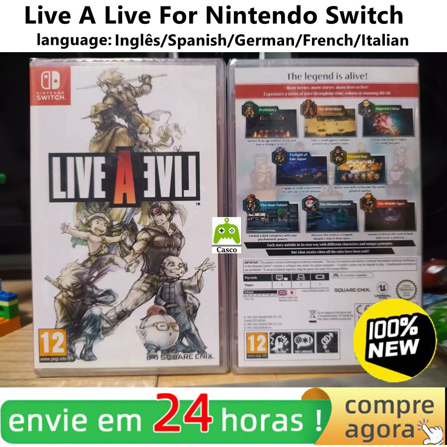 Live A Live Switch Europeu - Físico Novo Lacrado - Escorrega o Preço