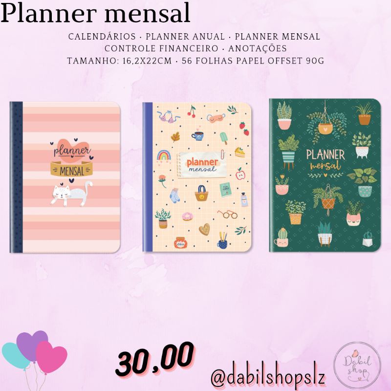 Planner mensal | Shopee Brasil