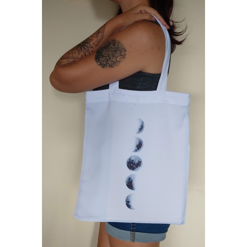 Ecobag Fases da Lua, Bolsa, Oxford | Shopee Brasil