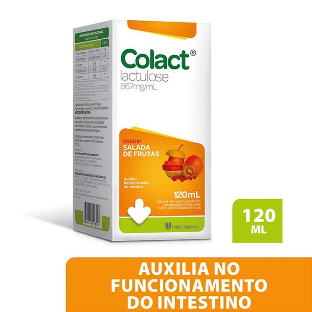 Colact Regulador Intestinal Lactulose 120ml Sabor Salada De Frutas ...