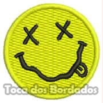 Patch Bordado Smile Carinha Banda Nirvana 4x4cm Emoji Ban291 | Shopee Brasil