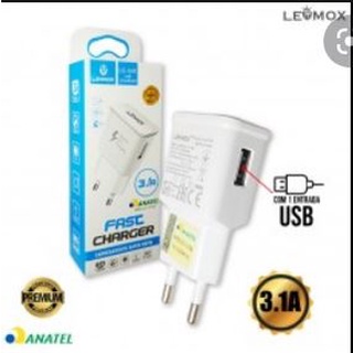 Fonte Carregador 1 USB - 3.1A - Lehmox - LE-506/f001 2.1A/Y02-7 ...