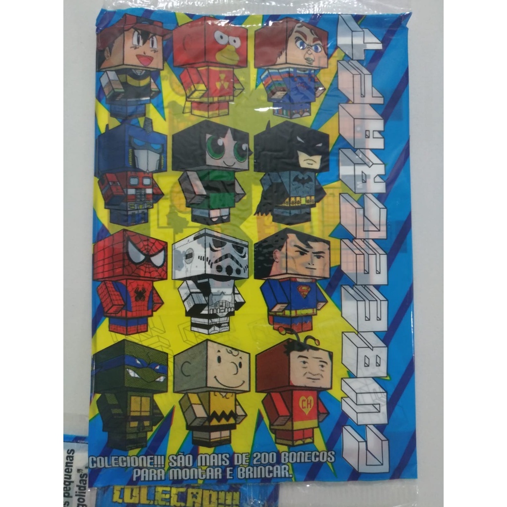 Kit 7 Cartelas Cubeecraft Estilo Minecraft Roblox Para Montar Cartela Com 2 Unidades Cada ...