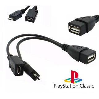 Adaptador Otg Micro Usb 2 Em 1 Para Playstation Ps1 Classic | Shopee Brasil