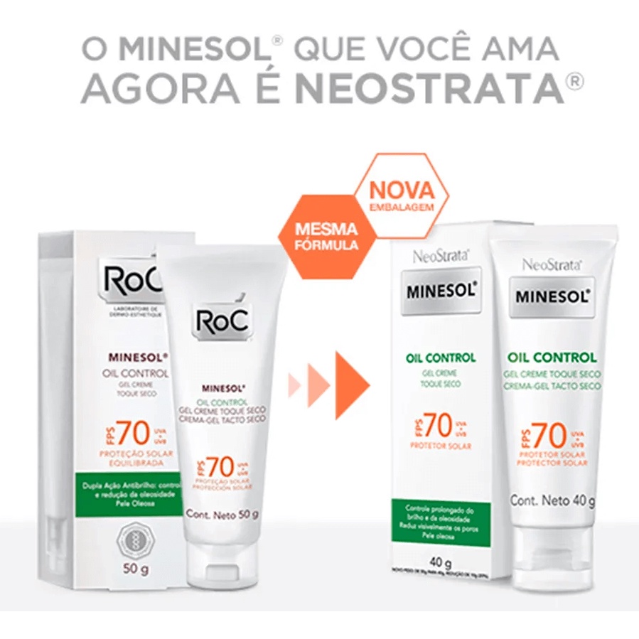 Protetor Solar Facial Neostrata Minesol Oil Control Fps 70 Com 40g ...
