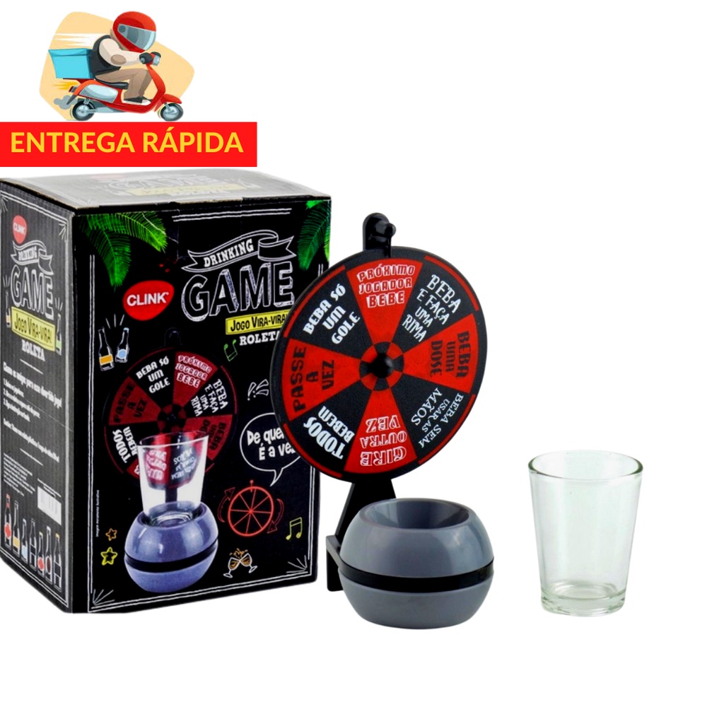 Jogo Vira Shot Roleta - Jogo Vira Vira Roleta Drink Tequila Bebidas ...