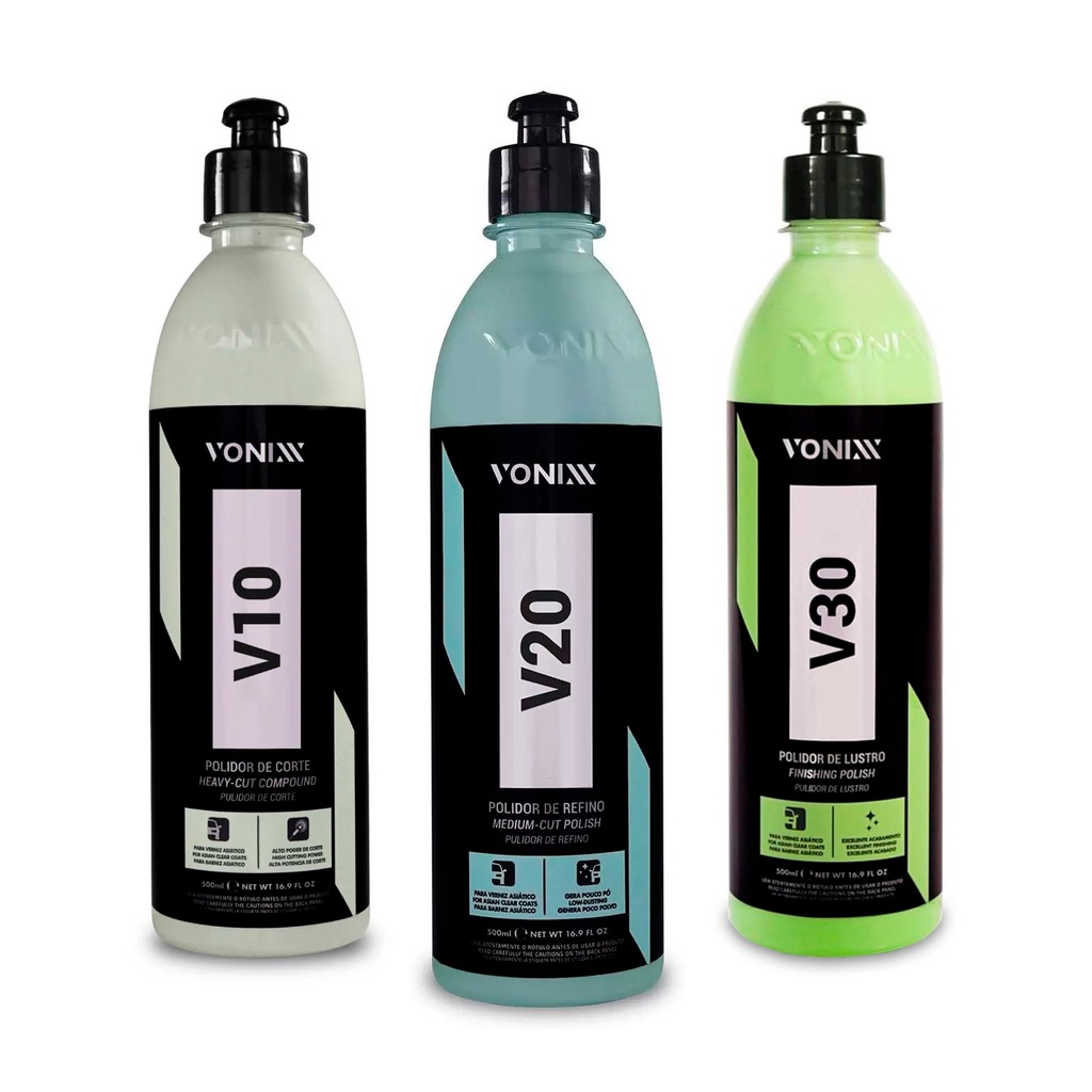 Kit Compostos Polidores V10 V20 V30 Vonixx | Shopee Brasil