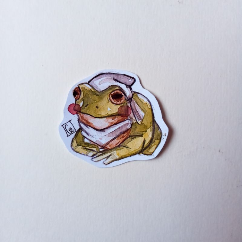 Adesivo/ sticker pintura em aquarela sapo | Shopee Brasil