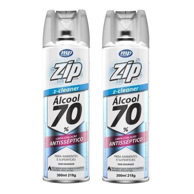 Álcool Z-Cleaner Spray 70% ZIP 300ml | Shopee Brasil