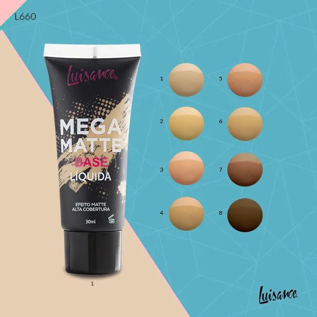 BASE LIQUIDA MEGA MATTE-LUISANCE | Shopee Brasil
