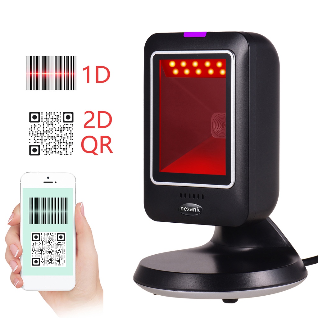 Nexanic MP6300Y QR 2D 1D Barcode Scanner Pagaramento Móvel USB Wired ...