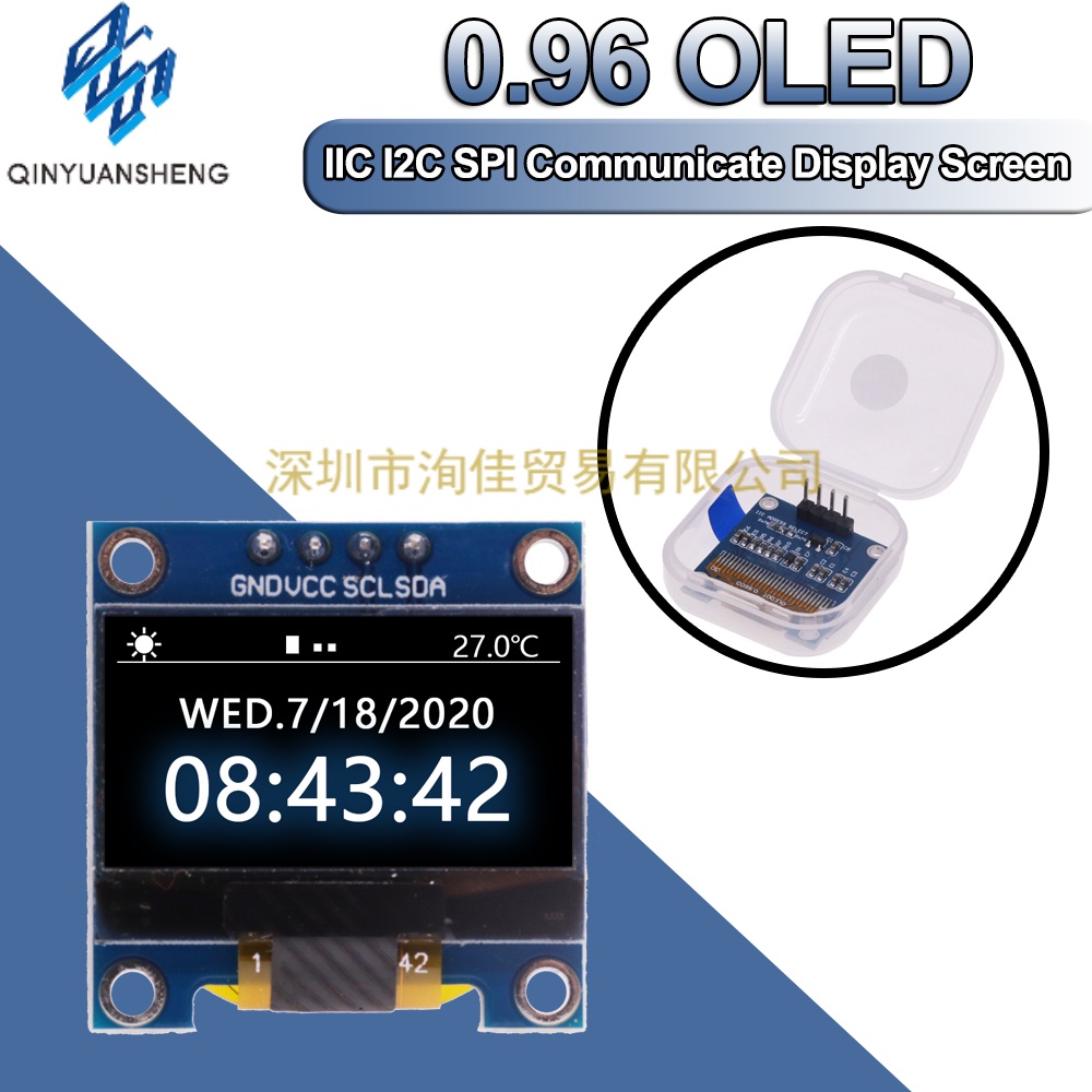 Módulo LCD OLED De 0,96 Polegadas 12864 SPI I2C Azul Amarelo Branco stm32/51/Rotina - Escorrega ...