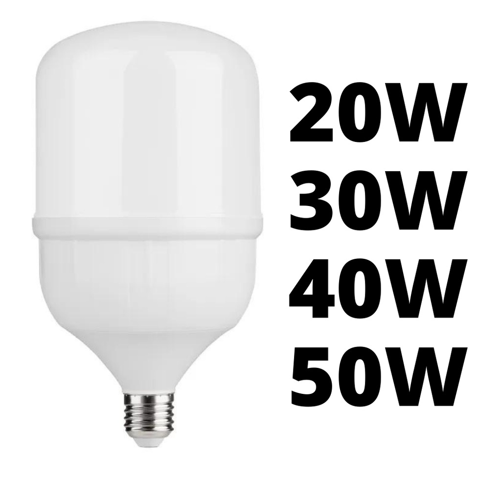Lampada Led Bulbo Gaya 20W 30W 40W 50W - Bivolt 6500K Branco Frio | Shopee Brasil
