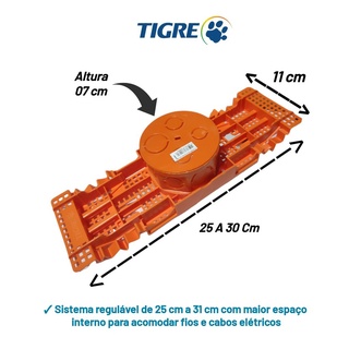 Kit 12 Caixas de Luz Tigre 4x4 Octogonal Lajota Teto Regulavel | Shopee Brasil