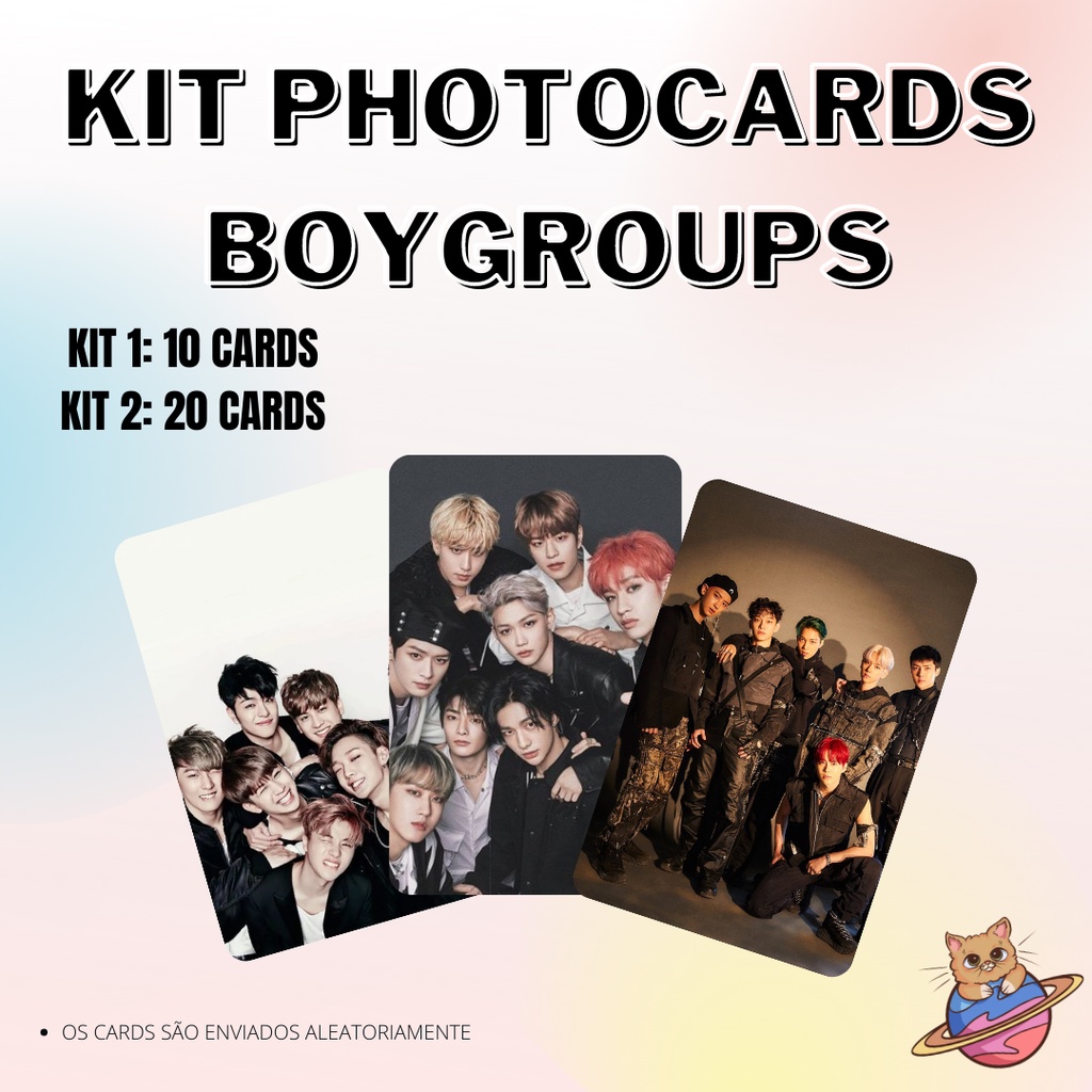 Kit Photocards Aleatorios Kpop Boygroups Exo Seventeen Ateez Ikon Stray Kids Txt | Shopee Brasil