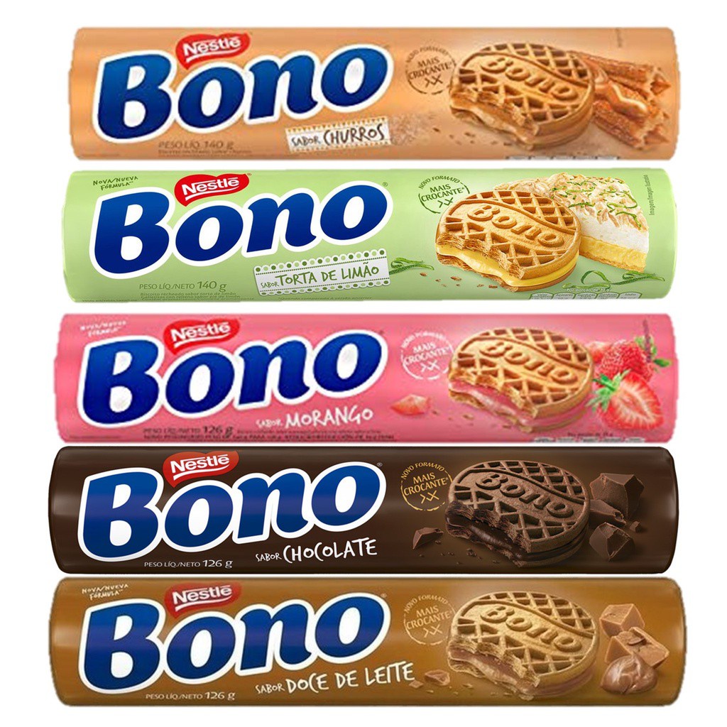 Biscoito Bolacha Recheada Bono - 126g | Shopee Brasil