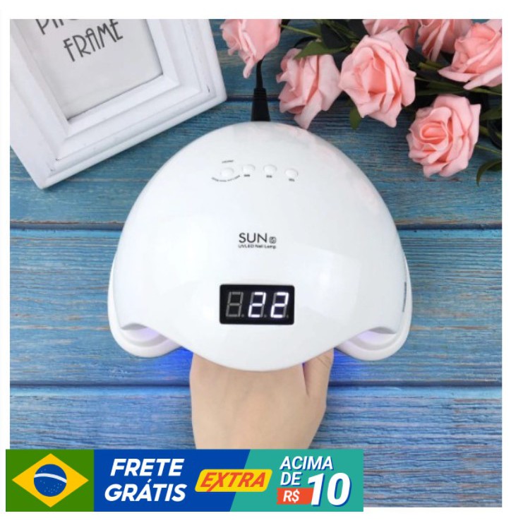Cabine Led/uv Sun 5 Digital 48w Bivolt Sun Unha Gel Acrígel 24 Leds Potente | Shopee Brasil