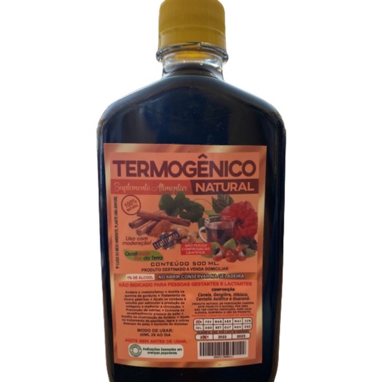 Termogênico 100% Natural Líquido 500ml original envio imediato | Shopee ...