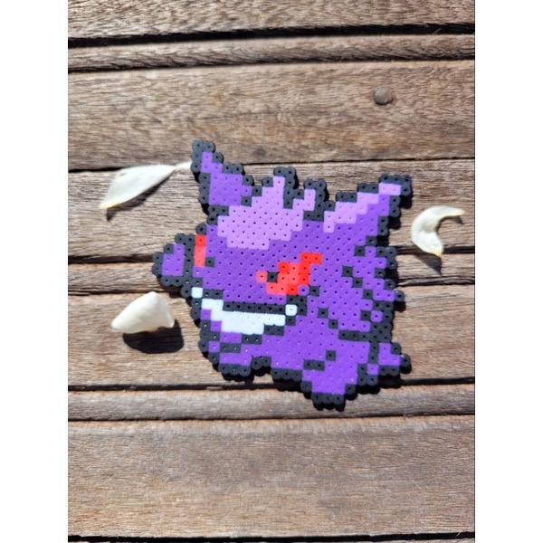 Chaveiro / Imã / Peça decorativa Gengar Pokemon GO pixel art perler ...