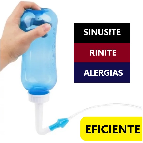 Frasco para Lotar com Soro ou Nasoar para Lavagem Nariz Higienização ...