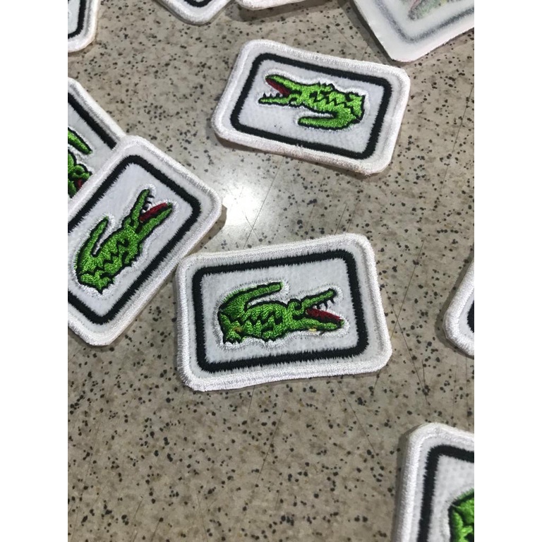 Patch bordado Lacoste, kit com 40 unidades | Shopee Brasil