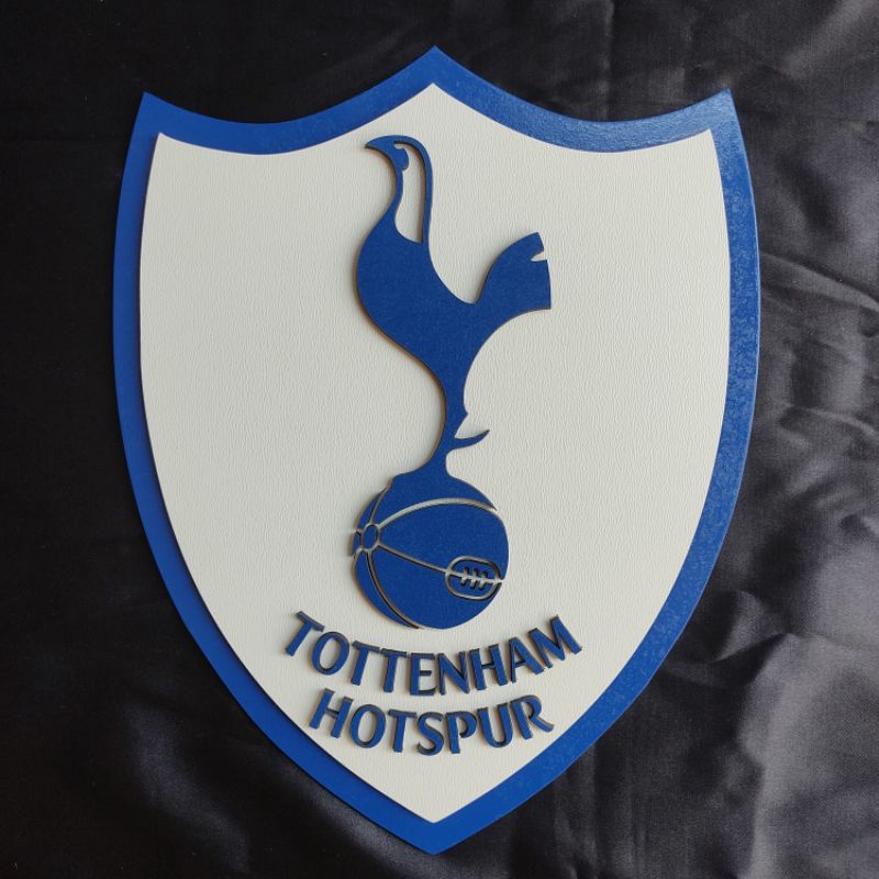 Placa aplique em MDF decoração time de futebol escudo Tottenham 3D ...