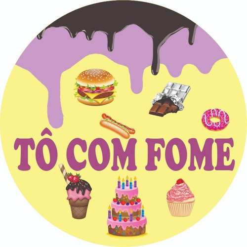 Mini Painel Redondo Em Lona To Com Fome 50cm | Shopee Brasil