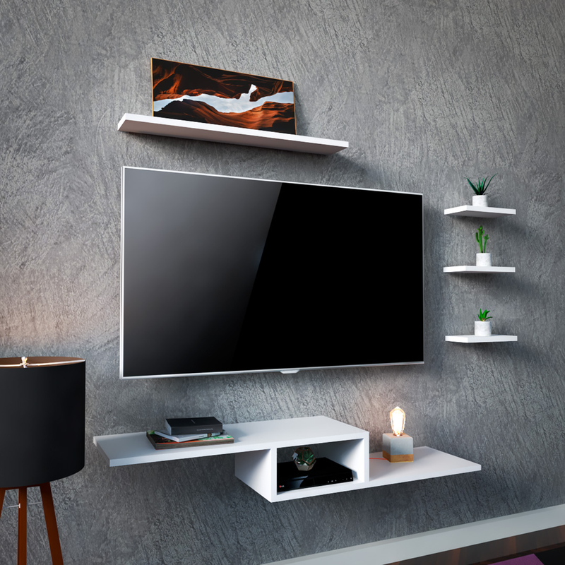 Rack para tv com 4 nichos moderno quarto de casal sala | Shopee Brasil