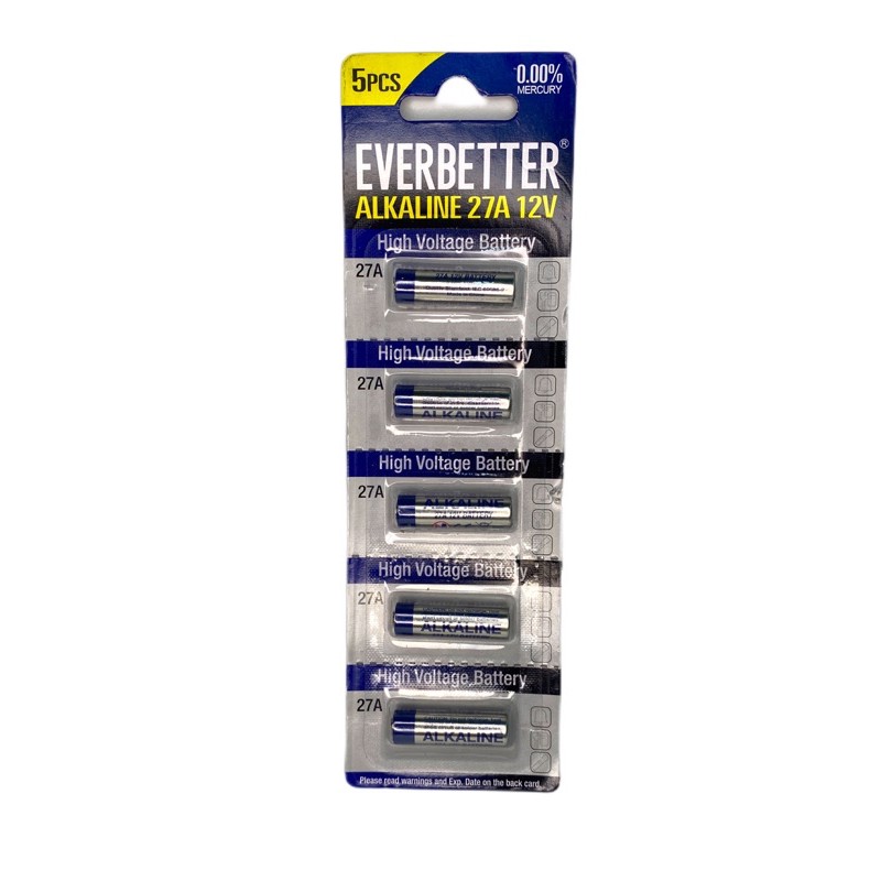 Cartela De Pilha Fina Energizer 12v 27ACom 5 Pilhas | Shopee Brasil
