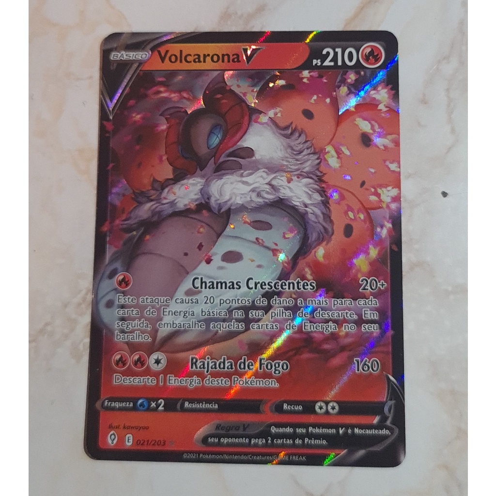 Volcarona-v (021/203) - Original + 15 cartas de brinde | Shopee Brasil