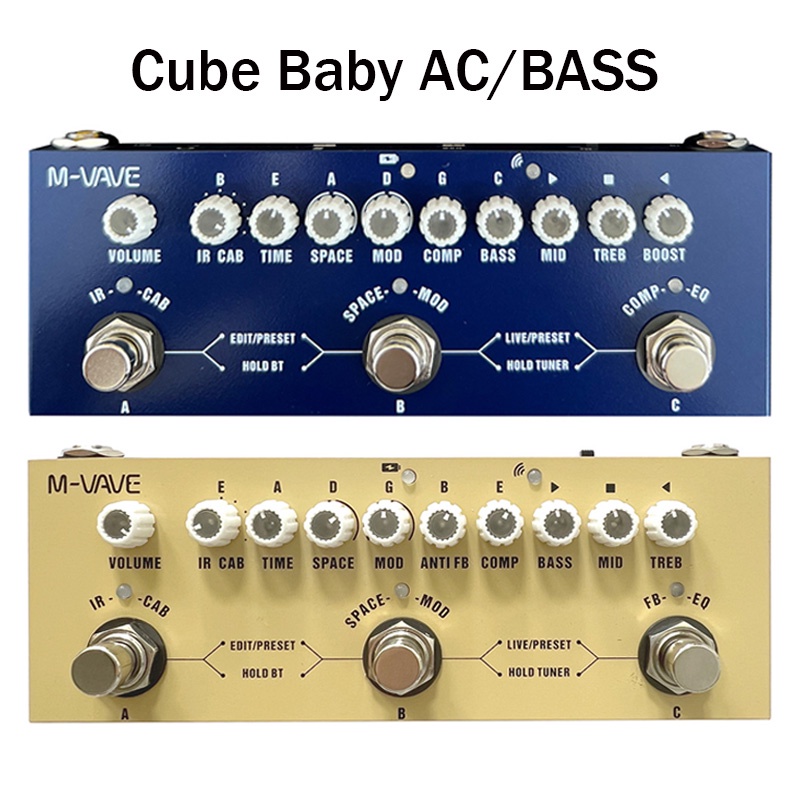 Nova Chegada M-VAVE Cubo BABY Recarregável Multi Efeitos Pedal Delay ...