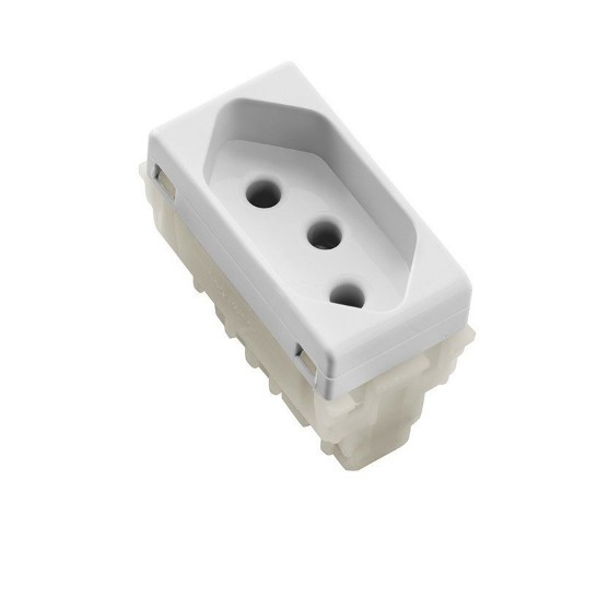 Modulo Tomada Simples 10A/250V Tramontina Liz Branco Selo do Inmetro ...