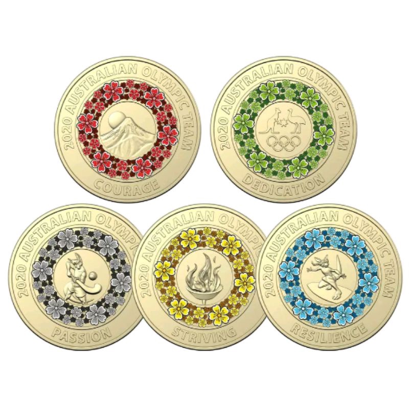Coleção De Moedas Coloridas Olimpiadas Tokyo 2020/austrália | Shopee Brasil