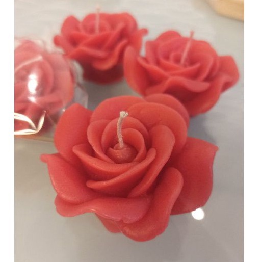 15 Mini Vela no formato de Rosa Vermelha | Shopee Brasil