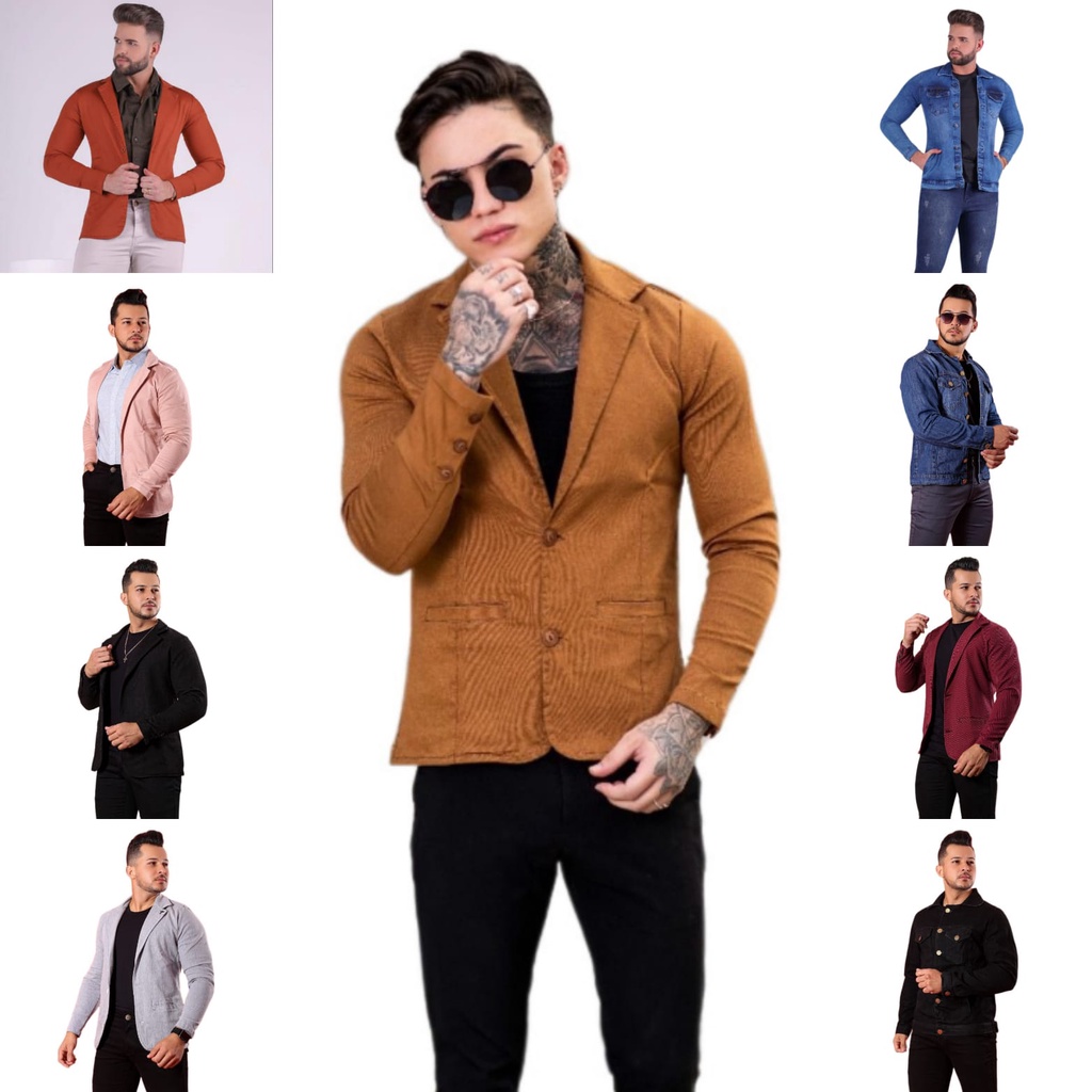 blazer masculino Jaqueta Corta Vento | Shopee Brasil