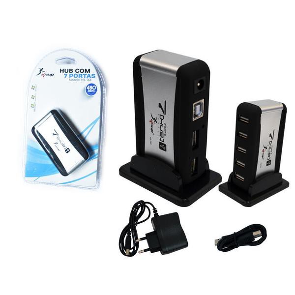 Hub USB 2.0 7 Portas com Fonte Bivolt 110V/220V Knup HB-T68 - Escorrega ...