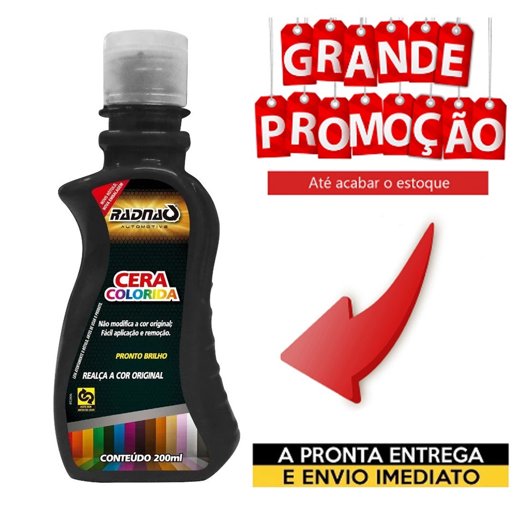 Cera Colorida Radnaq Cor Preta 200ml | Shopee Brasil