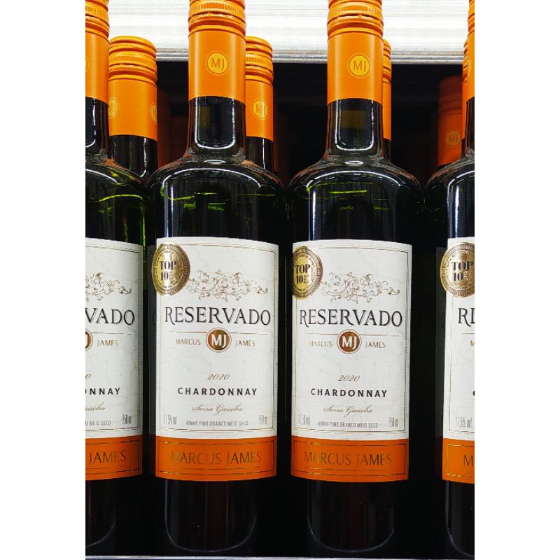VINHO FINO MARCUS JAMES RESERVADO CHARDONNAY 750ml | Shopee Brasil
