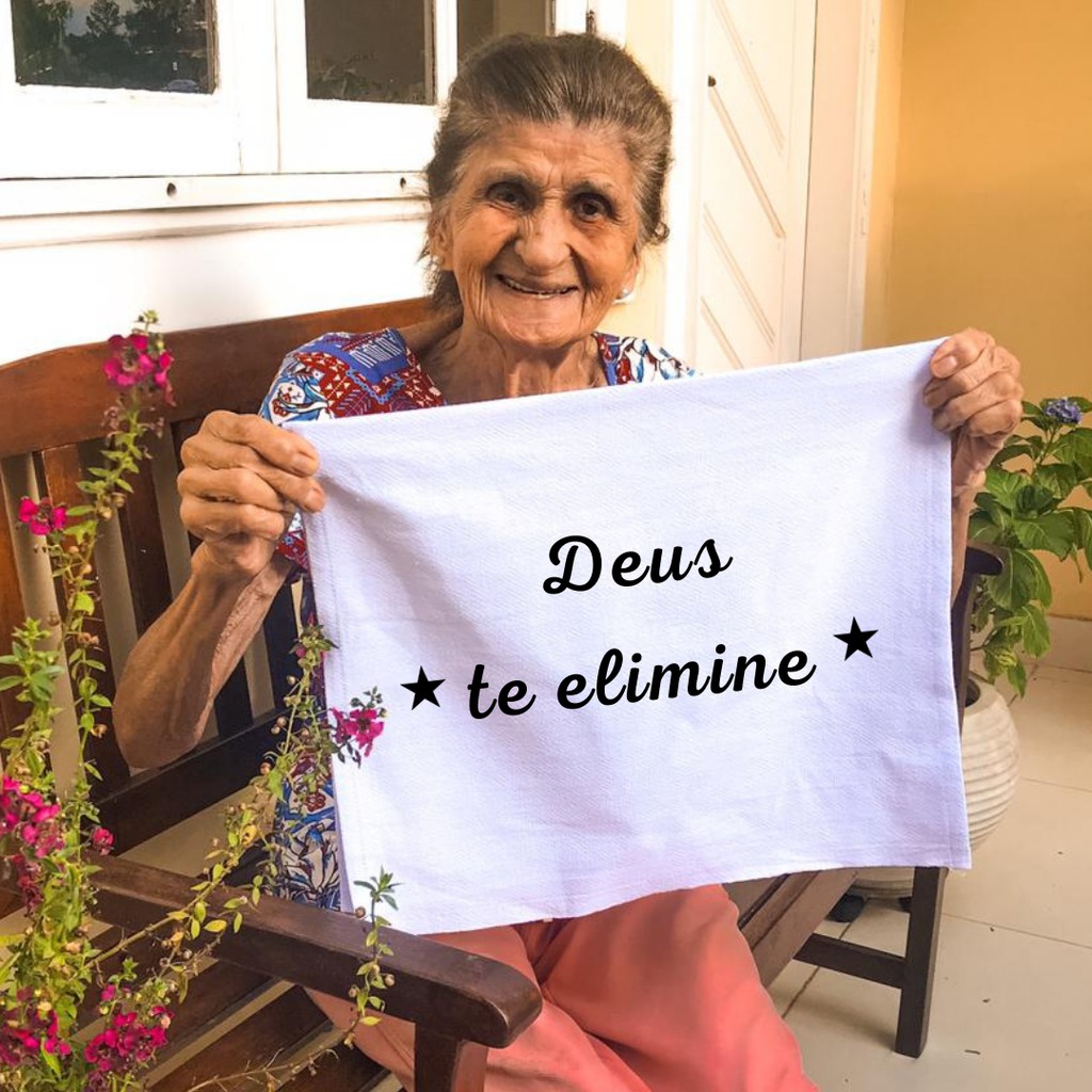 Pano de Prato Deus te elimine - Escorrega o Preço