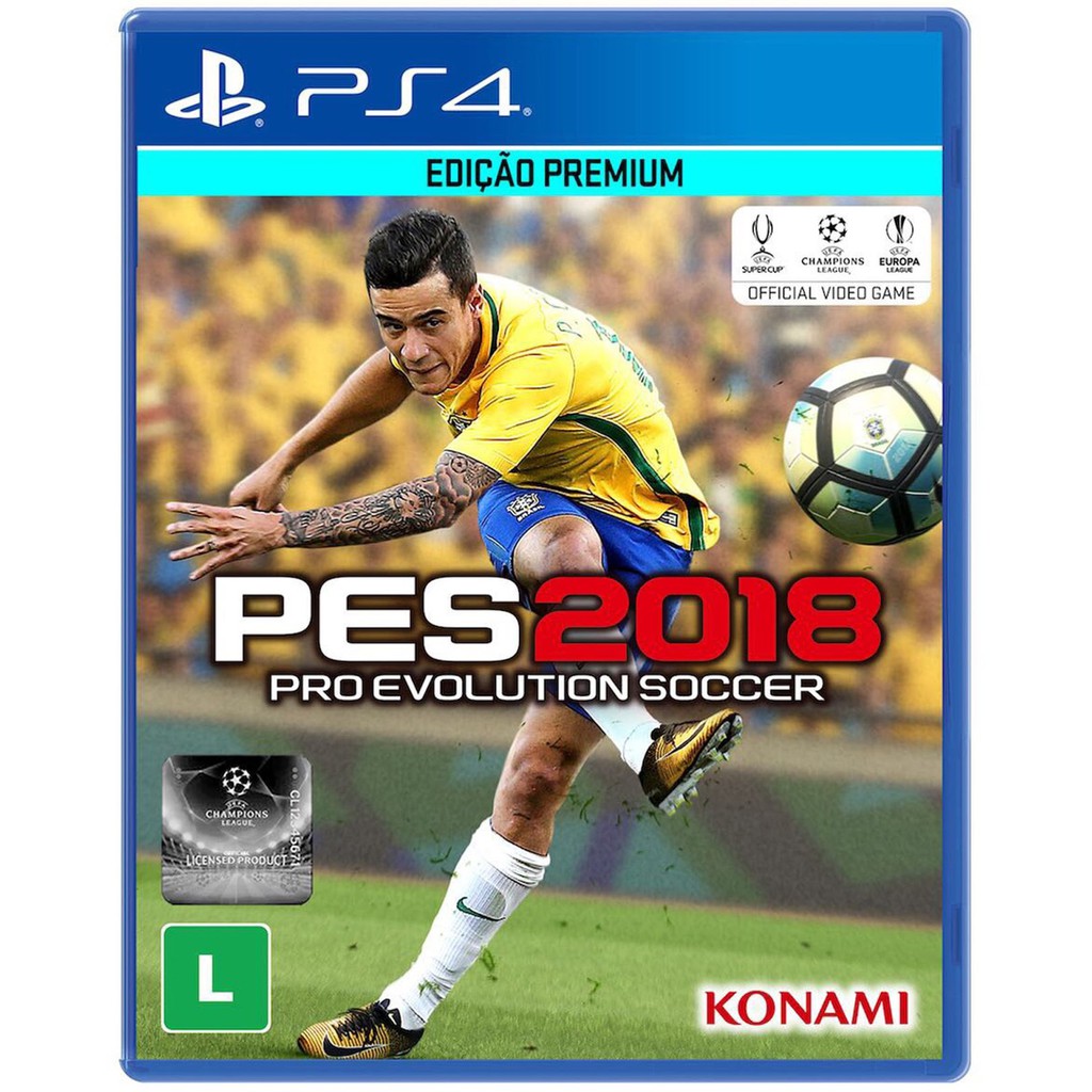 Jogo Pro Evolution Soccer 2018 PES 18 Playstation 4 Ps4 Original Mídia ...