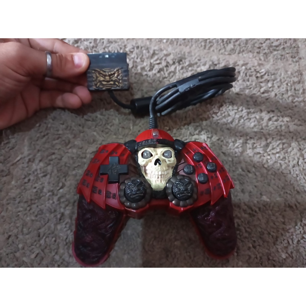 Controle Ps2 Especial Samurai Caveira Raro - Desconto no Preço