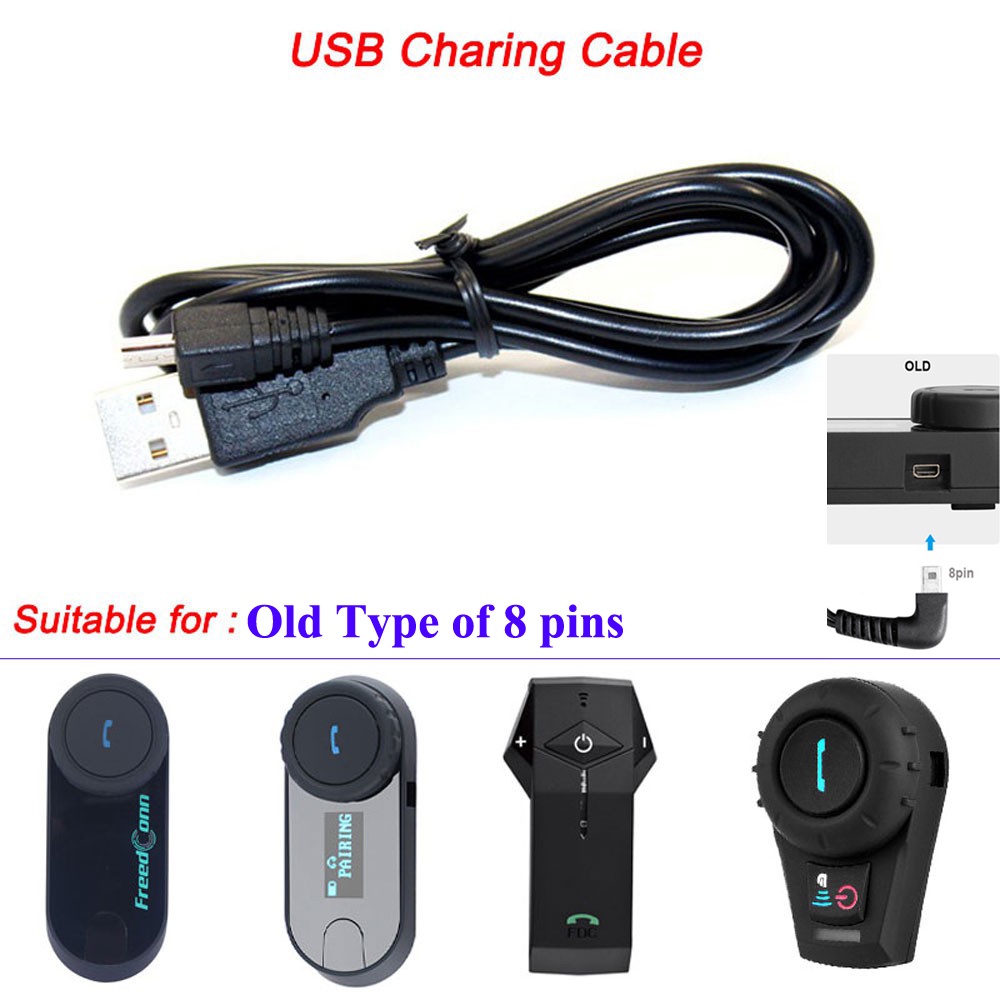 Freedconn T-Com Cabo De Carga Usb Colo 8 Pinos Para Motocicleta T-Comvb ...