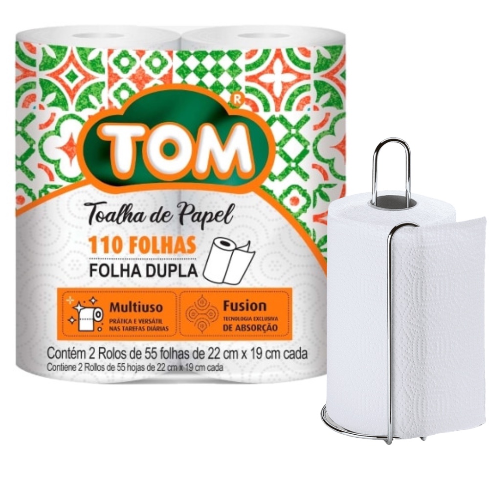 Papel Toalha Folha Dupla 2 Rolos 21cm x 19cm Cozinha Multiuso | Shopee ...