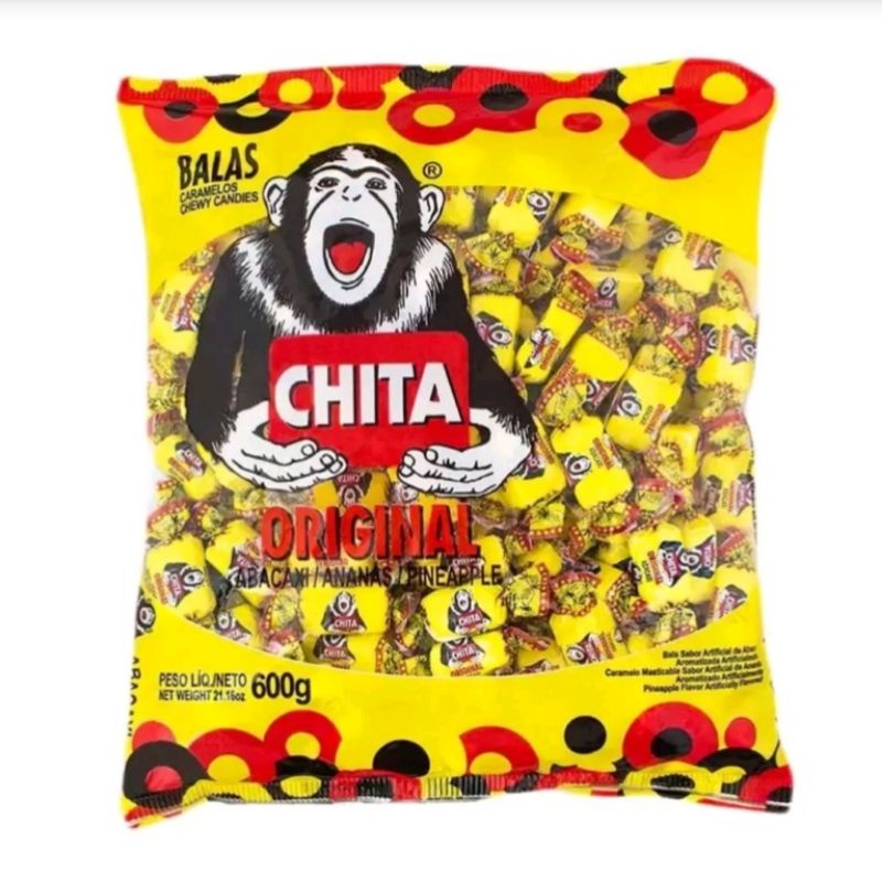 Pacote bala Chita original sabor Abacaxi 600g | Shopee Brasil