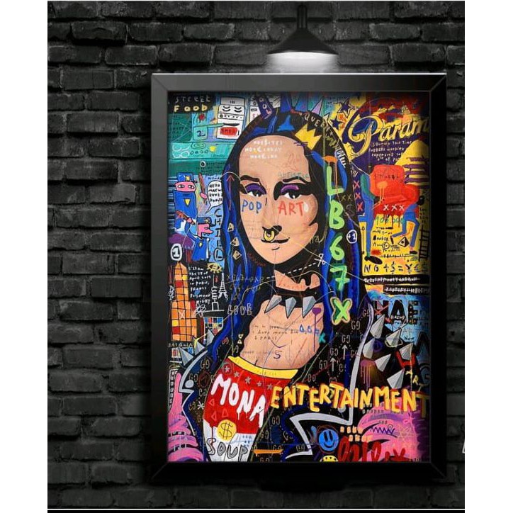 Quadro Decorativo Retro - Monalisa - Moderno E Colorido - Art Street ...